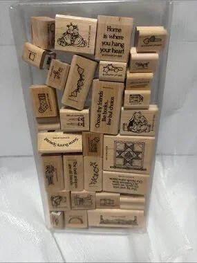 Stampin' Up! | Other | Stampin Up Wood Craft Stamps Natural Wood And ...